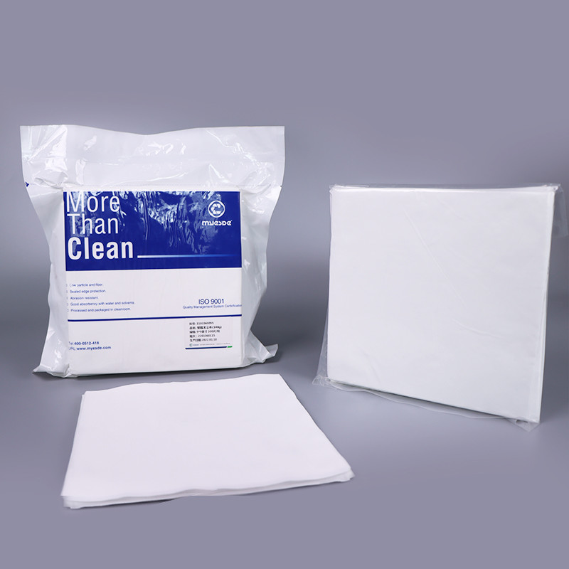 120gsm Cleanroom Polyester Wipes Class 10-1000 Knit 9Inch 100pcs