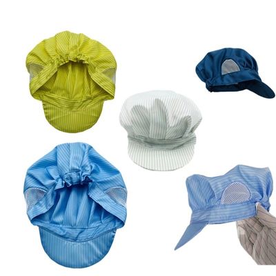 Cleanroom Cap Dust Free Blue Color ESD Anti-static Cleanroom Peaked Cap ...