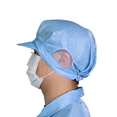 Cleanroom Cap Dust Free Blue Color ESD Anti-static Cleanroom Peaked Cap ...