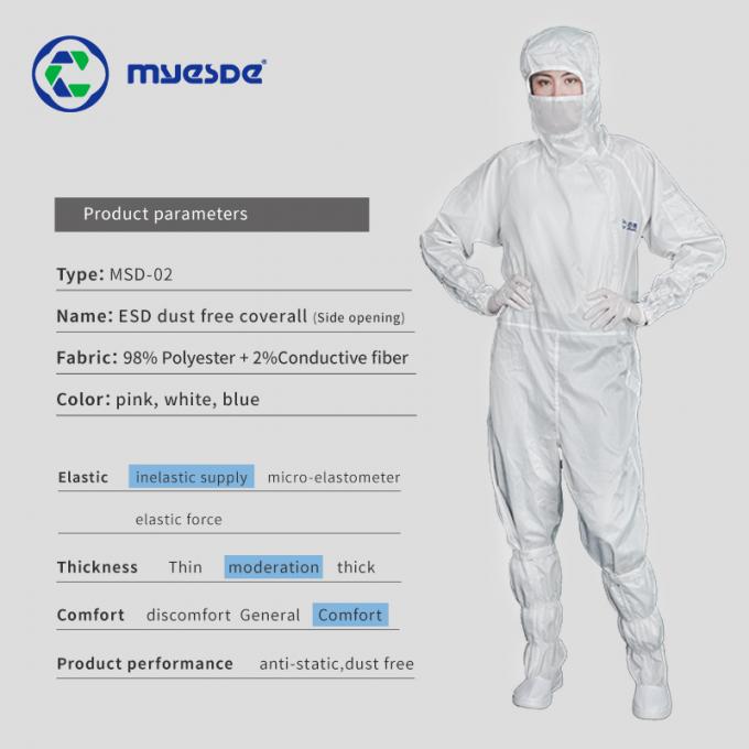 Antistatic Smock Reusable garment ESD cleanroom coverall antistatic uniform esd lab Coats Clean ...