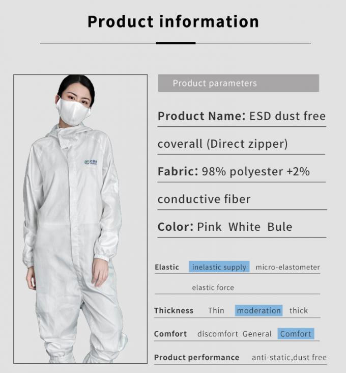 Antistatic Smock Reusable garment ESD cleanroom coverall antistatic uniform esd lab Coats Clean ...