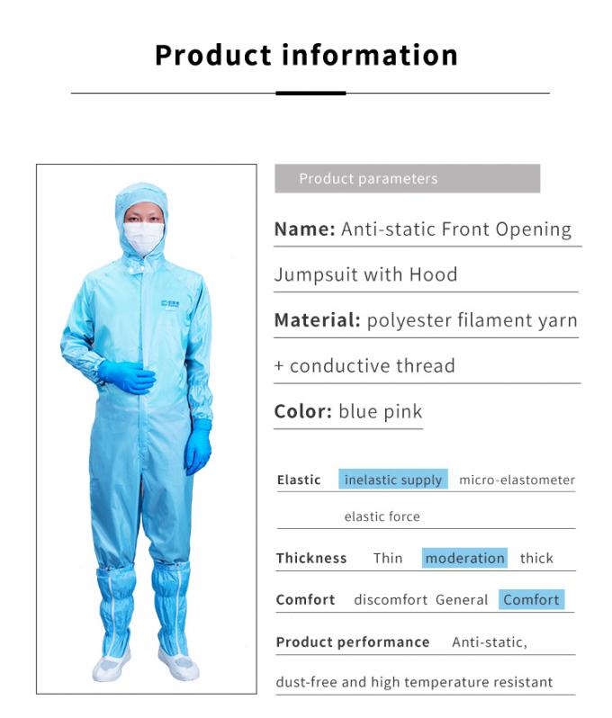 Antistatic Smock Reusable garment ESD cleanroom coverall antistatic uniform esd lab Coats Clean ...