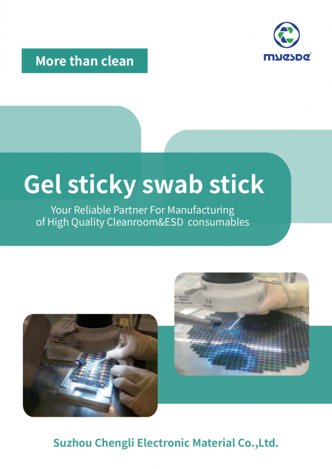 Adhesive Silicon Gel Stick Cleanroom Swab For Cleaning