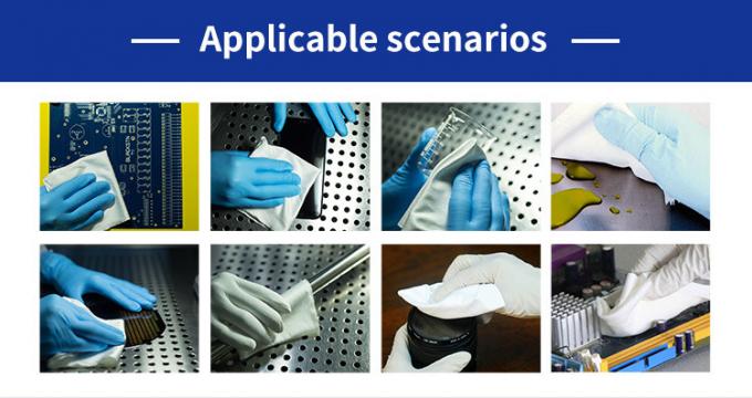 100% Polyester 110gsm Lint Free Disposable Cloths 9x9 Class 100 Anti ...