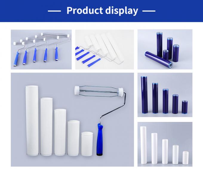 10 Inch 250mm Cleanroom Sticky Roller Specializing PE Rubber Disposable ...