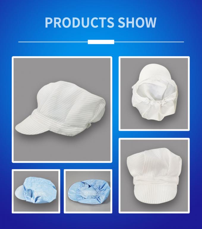 Cleanroom Cap ESD Hat Blue Dust Free Anti-static cap For Cleanroom Work ...