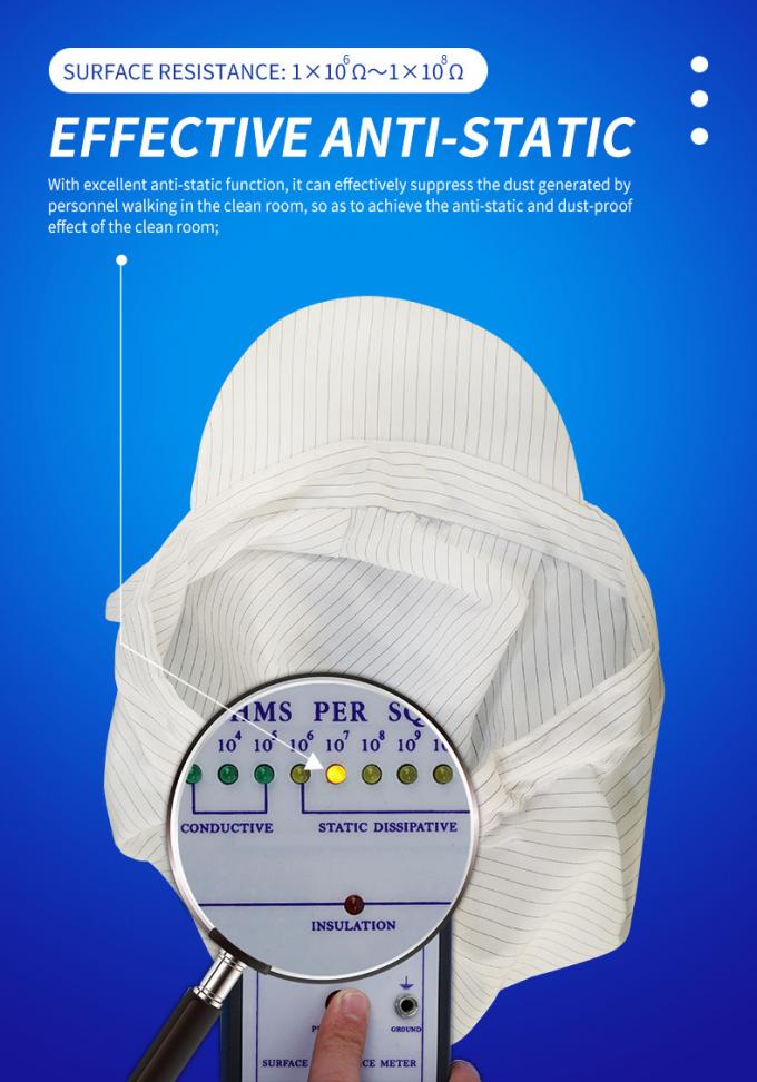 Cleanroom Cap ESD Hat Blue Dust Free Anti-static cap For Cleanroom Work ...