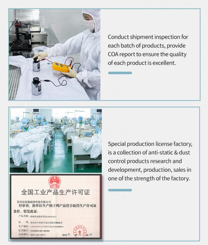 Antistatic Smock Reusable garment ESD cleanroom coverall antistatic ...
